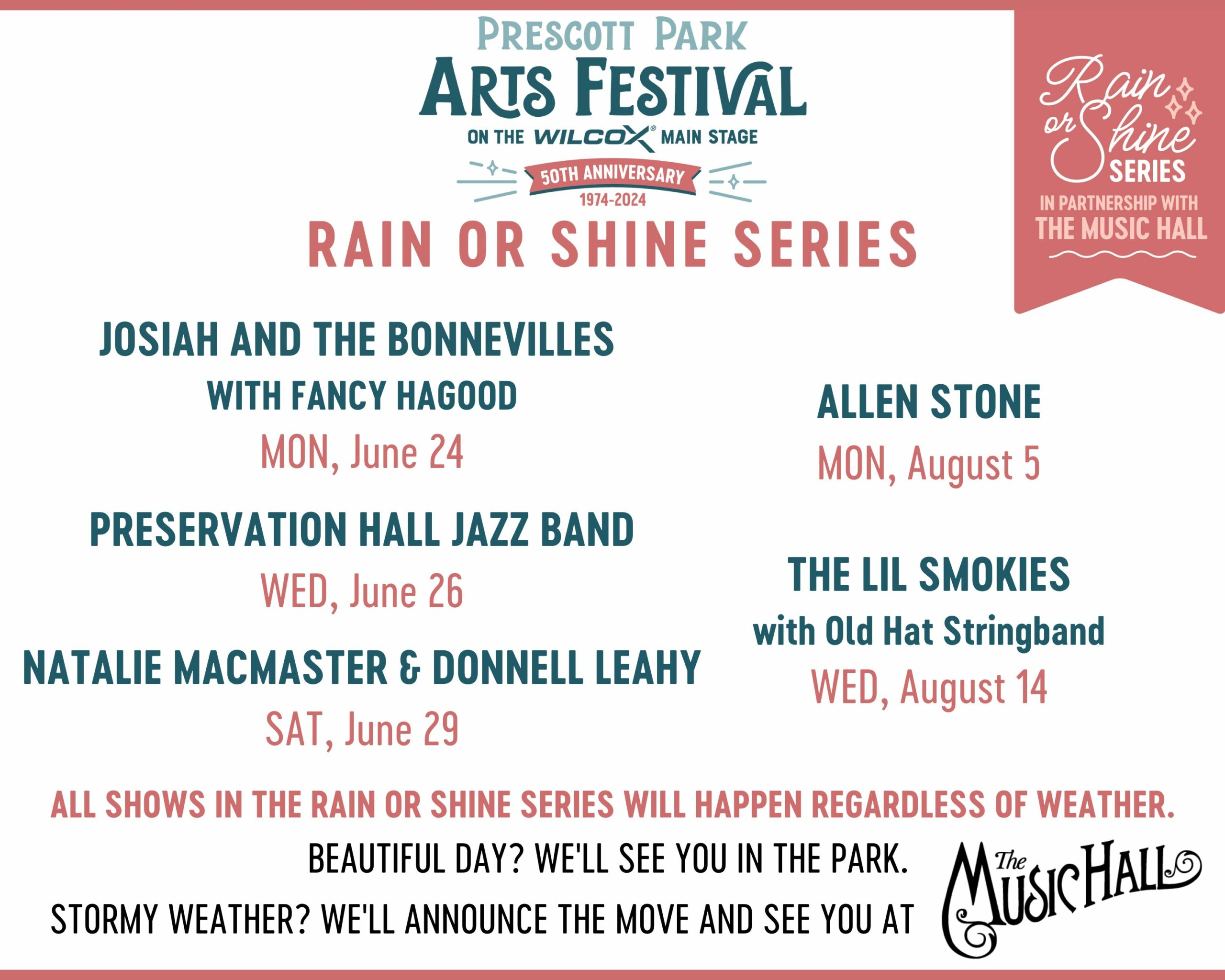 Rain or Shine Series - Prescott Park Arts Festival