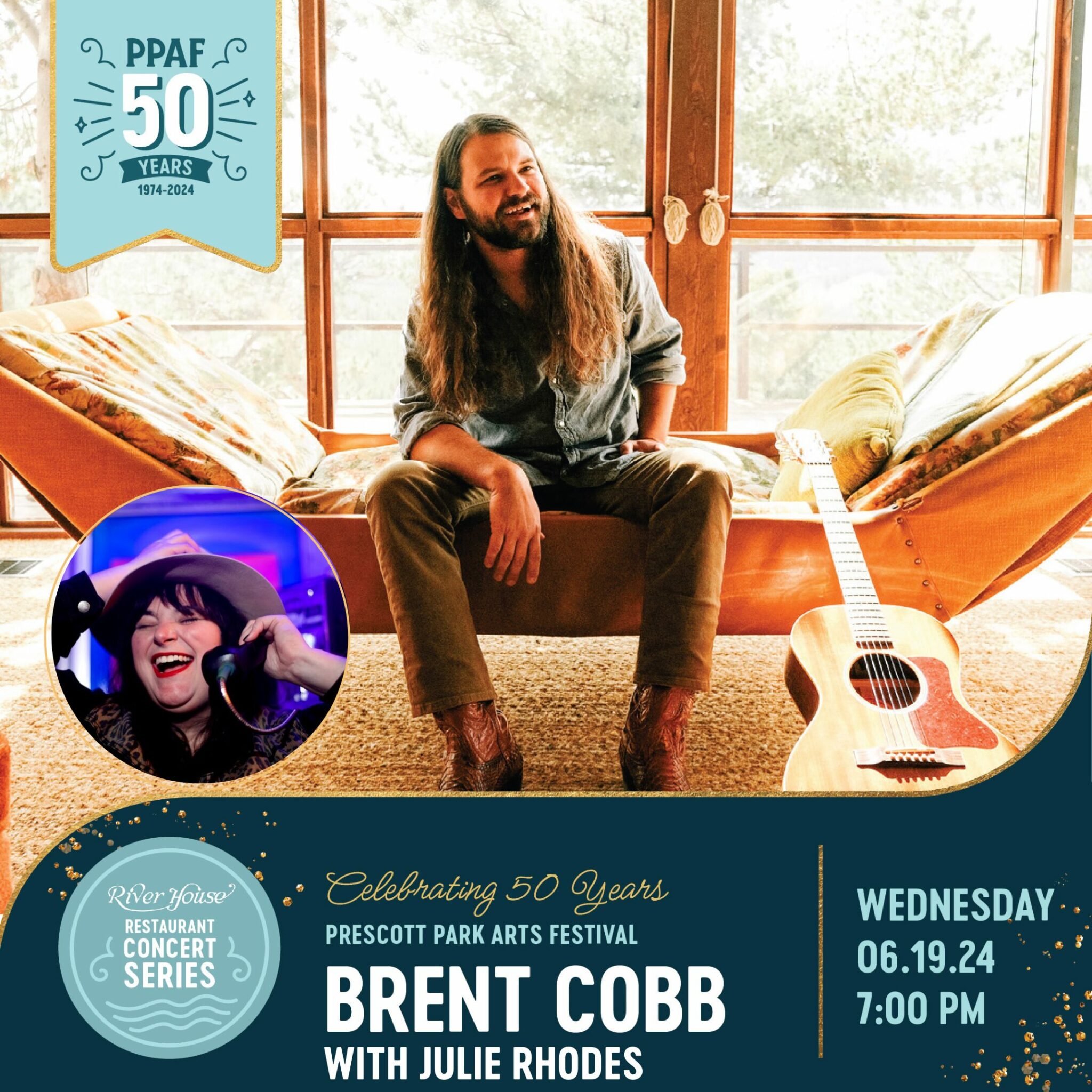Brent Cobb with Julie Rhodes - Prescott Park Arts Festival